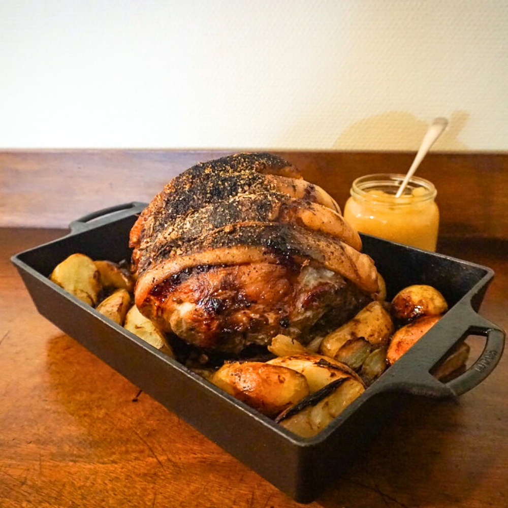 Jaz Mathison's Roast Pork with Crispy Potatoes and Apple Sauce – Lodge ...