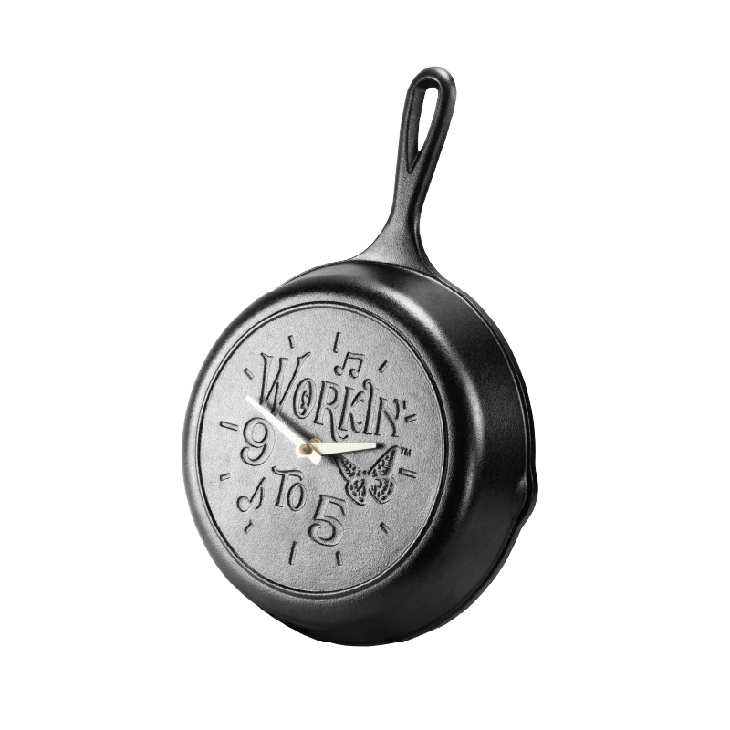 Cast Iron 9 to 5 Dolly Skillet Clock 22cm – Lodge Cast Iron