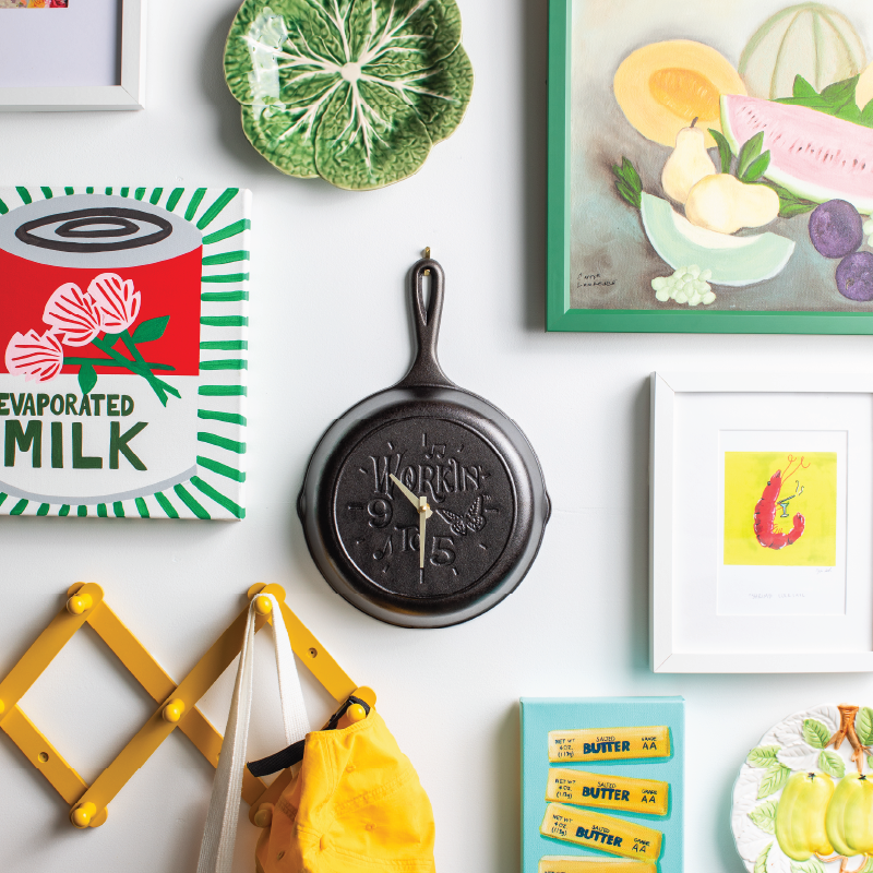 Cast Iron 9 to 5 Dolly Skillet Clock 22cm – Lodge Cast Iron